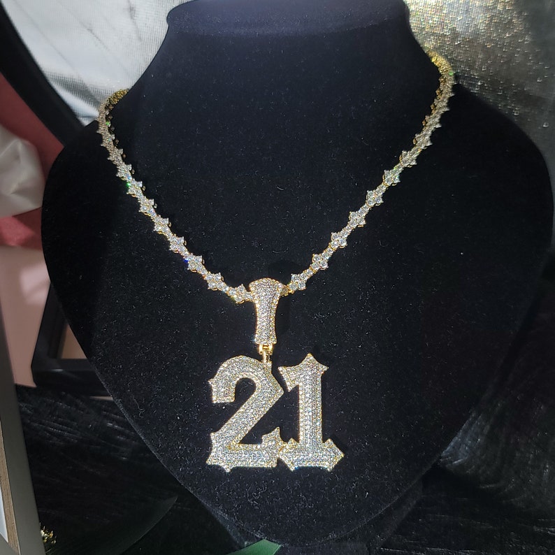 Custom Two-tone Gothic Font Letter Pendants Necklace,various Chains ...