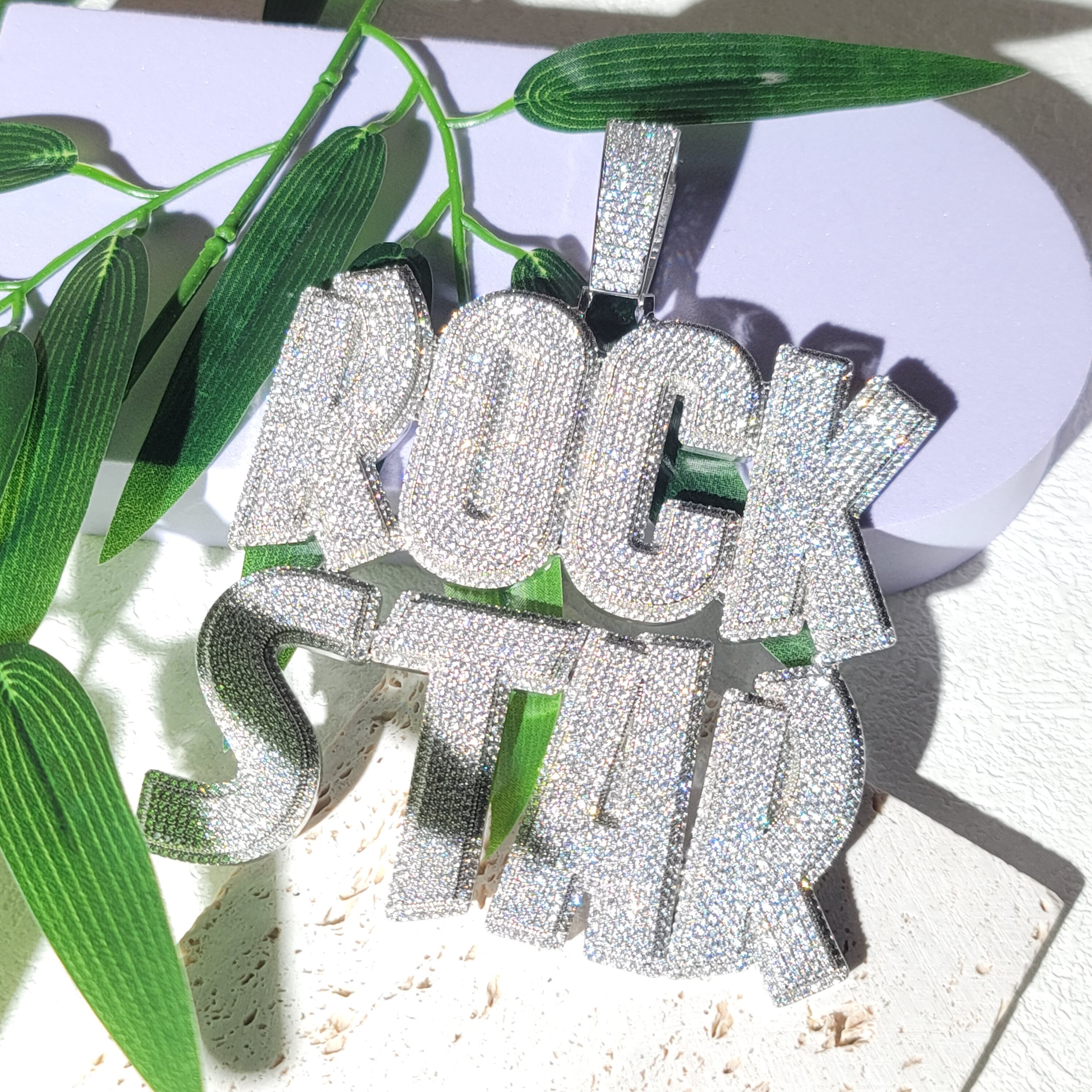 Customize Iced Name Pendant Big Bail Fit Your 20mm Chain,personalized ...