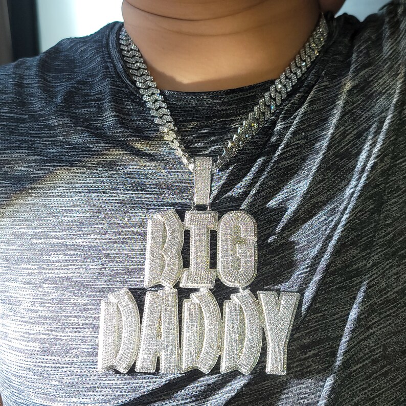 Customize Iced Name Pendant Big Bail Fit Your 20mm Chain,personalized ...