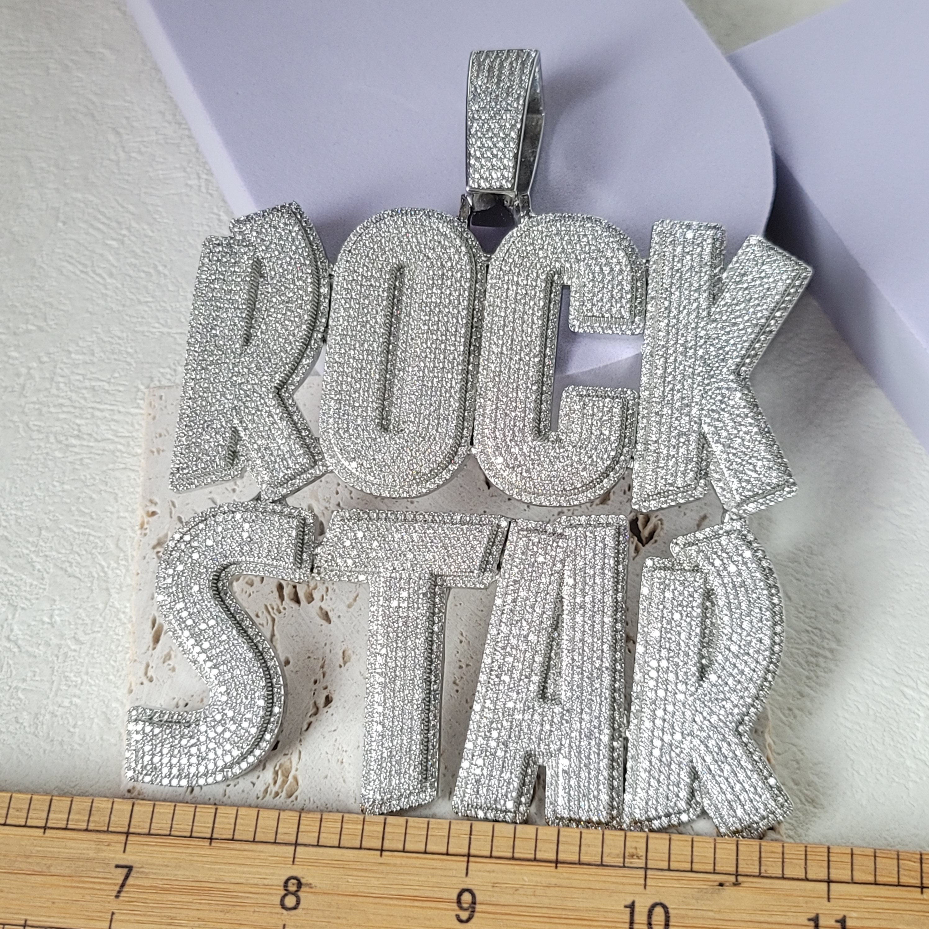 Customize Iced Name Pendant Big Bail Fit Your 20mm Chain,personalized ...