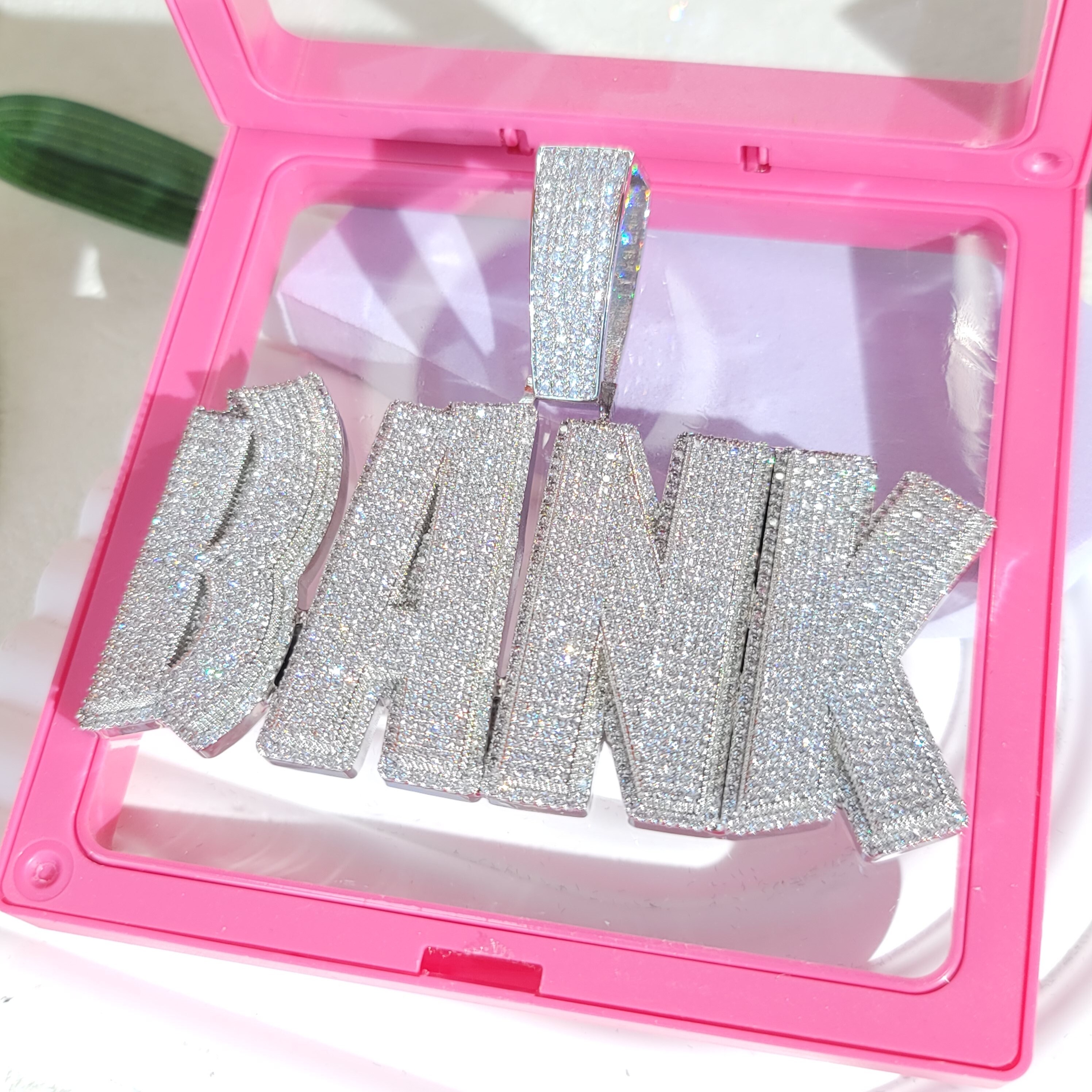 Customize Iced Name Pendant Big Bail Fit Your 20mm Chain,personalized ...