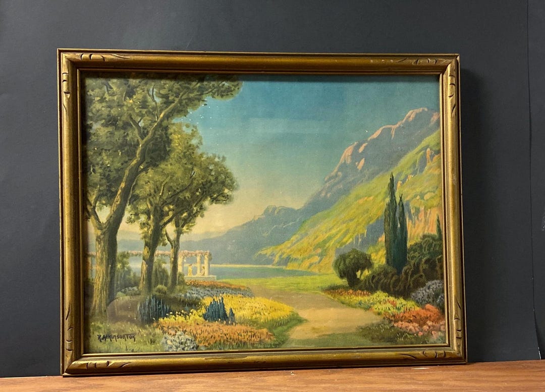 R. Atkinson Fox Print “the Path to the Lake” Original Frame 1920’s ...