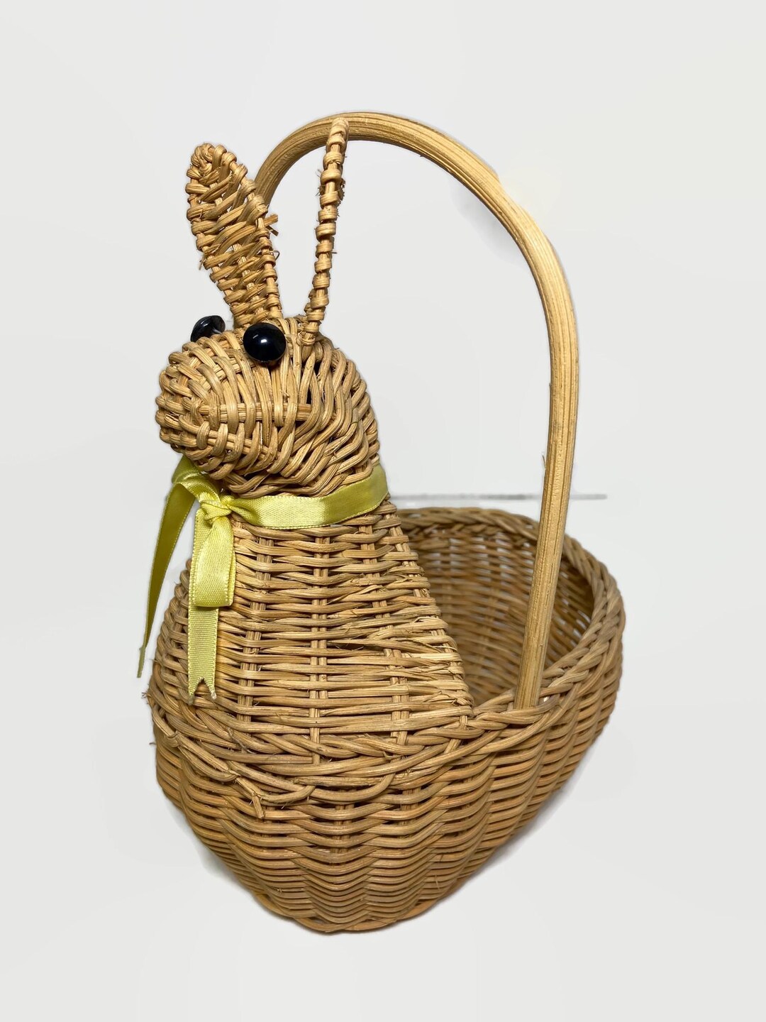 Easter Bunny Wicker Basket, Easter Decor, Basket for Spring Baby Shower ...