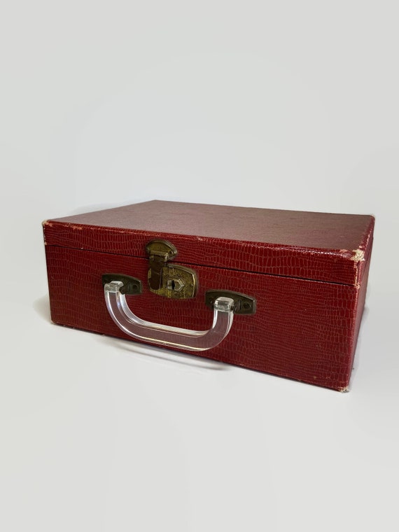 Red train case vintage - Gem
