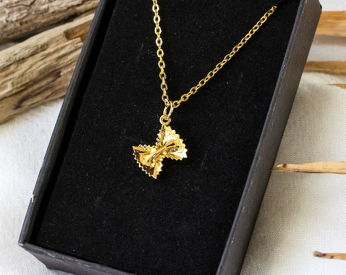 Cellentani Pasta Necklace, Yellow Gold Plated by Delicacies Jewelry ...