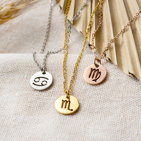 Zodiac Sign Necklace - Etsy