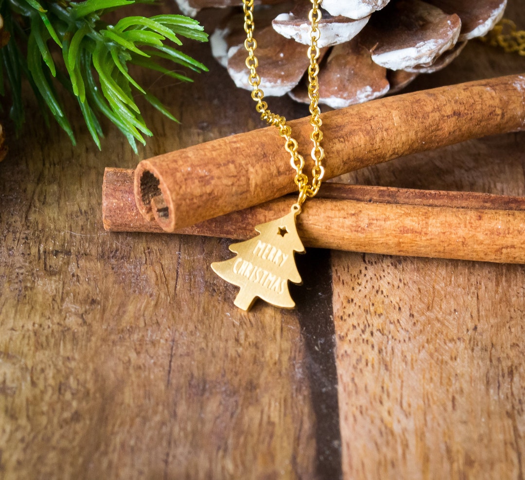 Christmas Tree Chain Gold Colored Short Chain Stainless Steel Gold ...