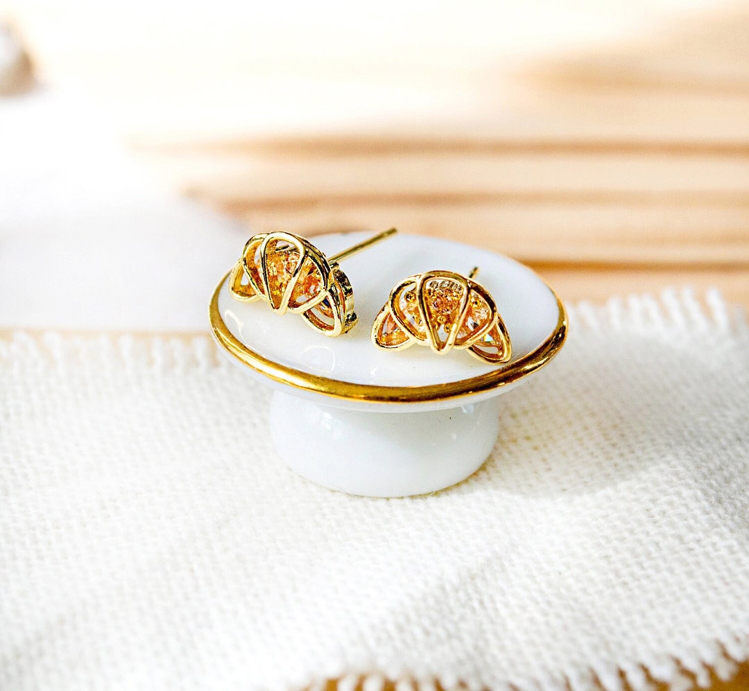 Croissant - Ear Studs Food Collection - Pastries - Food 925 Sterling ...