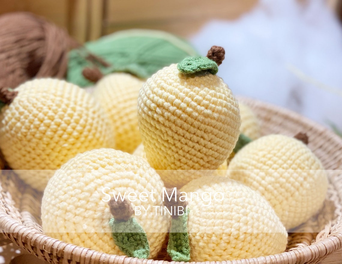 Crochet Mango Pattern Fruit Pattern Amigurumi Patterns Pdf:cute Food ...