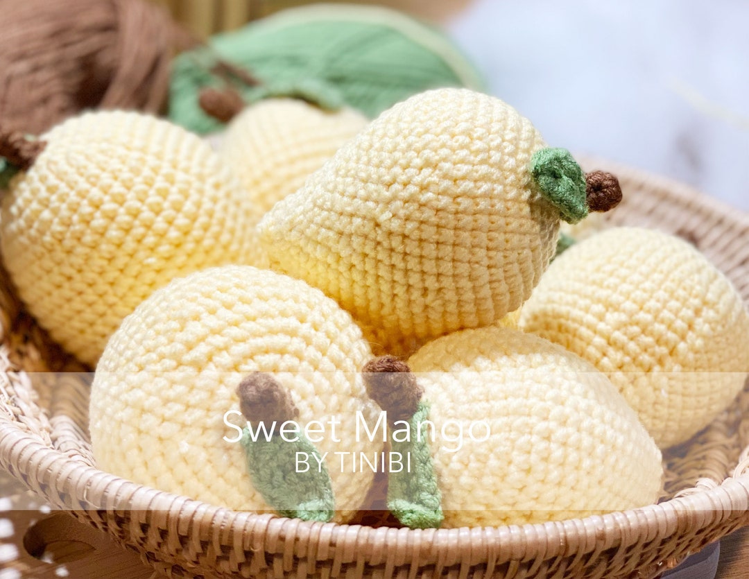 Crochet Mango Pattern Fruit Pattern Amigurumi Patterns Pdf:cute Food ...