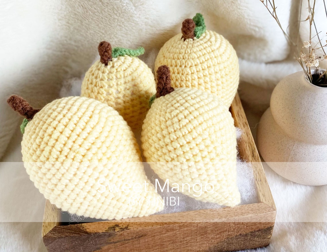 Crochet Mango Pattern Fruit Pattern Amigurumi Patterns Pdf:cute Food ...