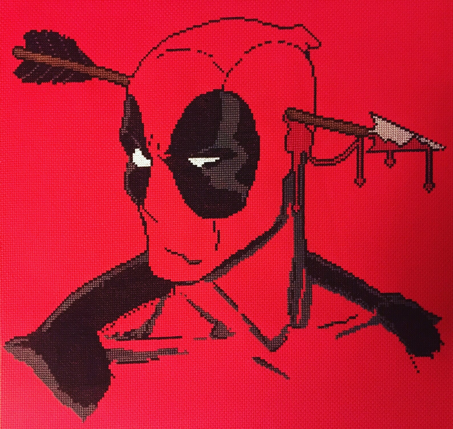 Deadpool Cross Stitch Pattern - Etsy