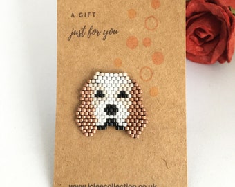 Blue Roan ENGLISH COCKER SPANIEL Beaded Dog Pin Brooch Art - Etsy