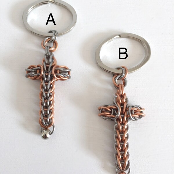 Mixed Metal Keyring - Etsy