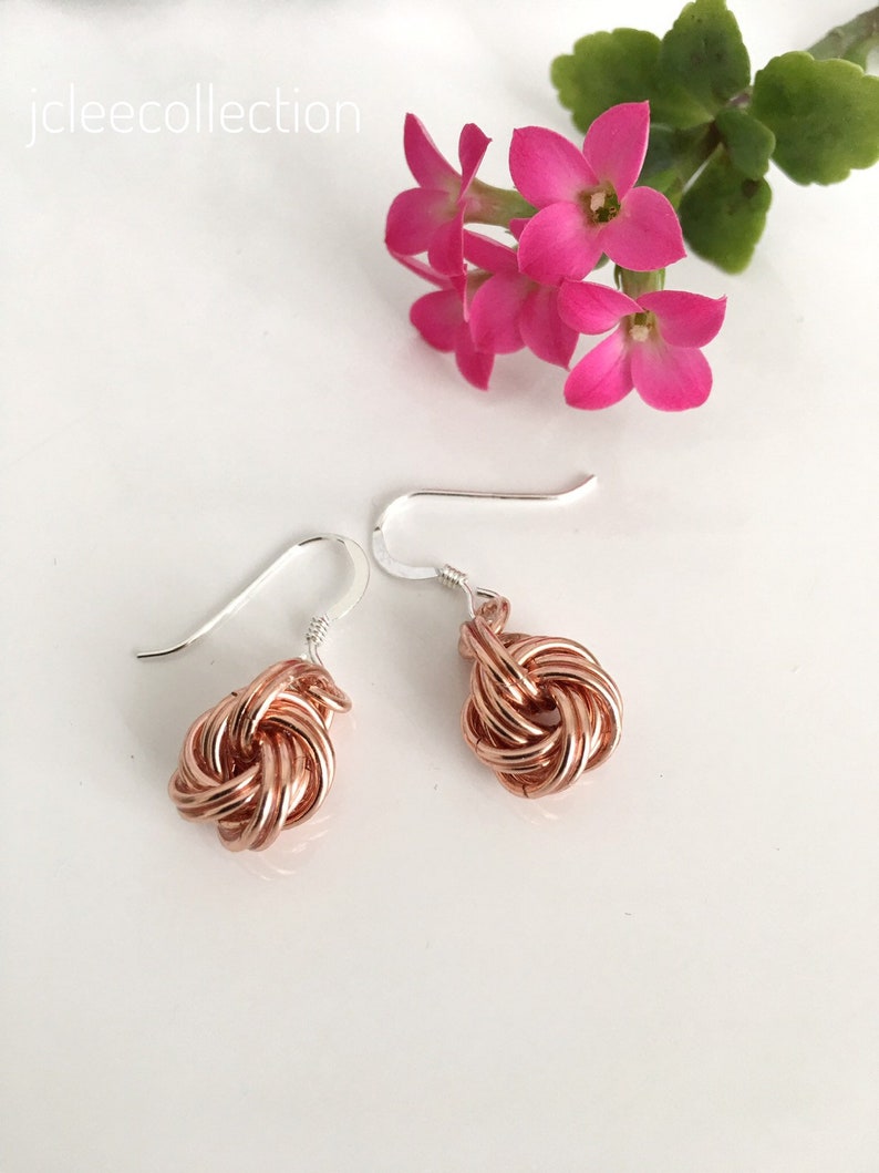 Pure Copper Infinity Love Knot Jewelry Set 7th Anniversary - Etsy UK