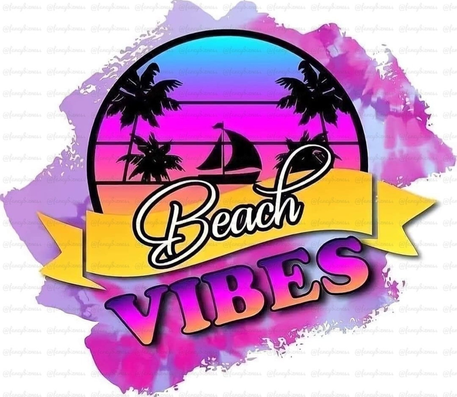 Beach Vibes PNG Digital Download File, Sublimation, Transparent Image ...