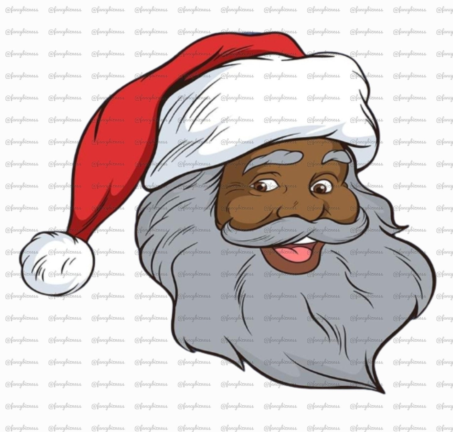 Black Santa Saint Nick PNG Digital Download Holiday Christmas SVG ...