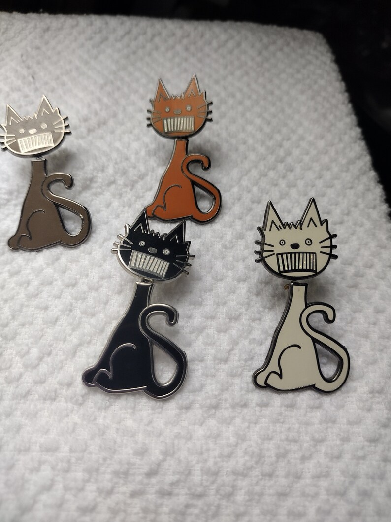 Rare Collectable Ween Boognish Fanart Kitty Hatpin Moving Bobble Pin - Etsy