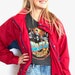 Vintage Coat Large Red Drawstring Coat - Etsy