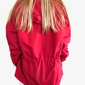 Vintage Coat | Large Red Drawstring Coat | Ski/snow/windbreaker Coat ...