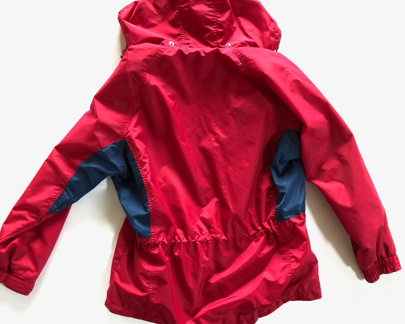 Vintage Coat Large Red Drawstring Coat | Etsy