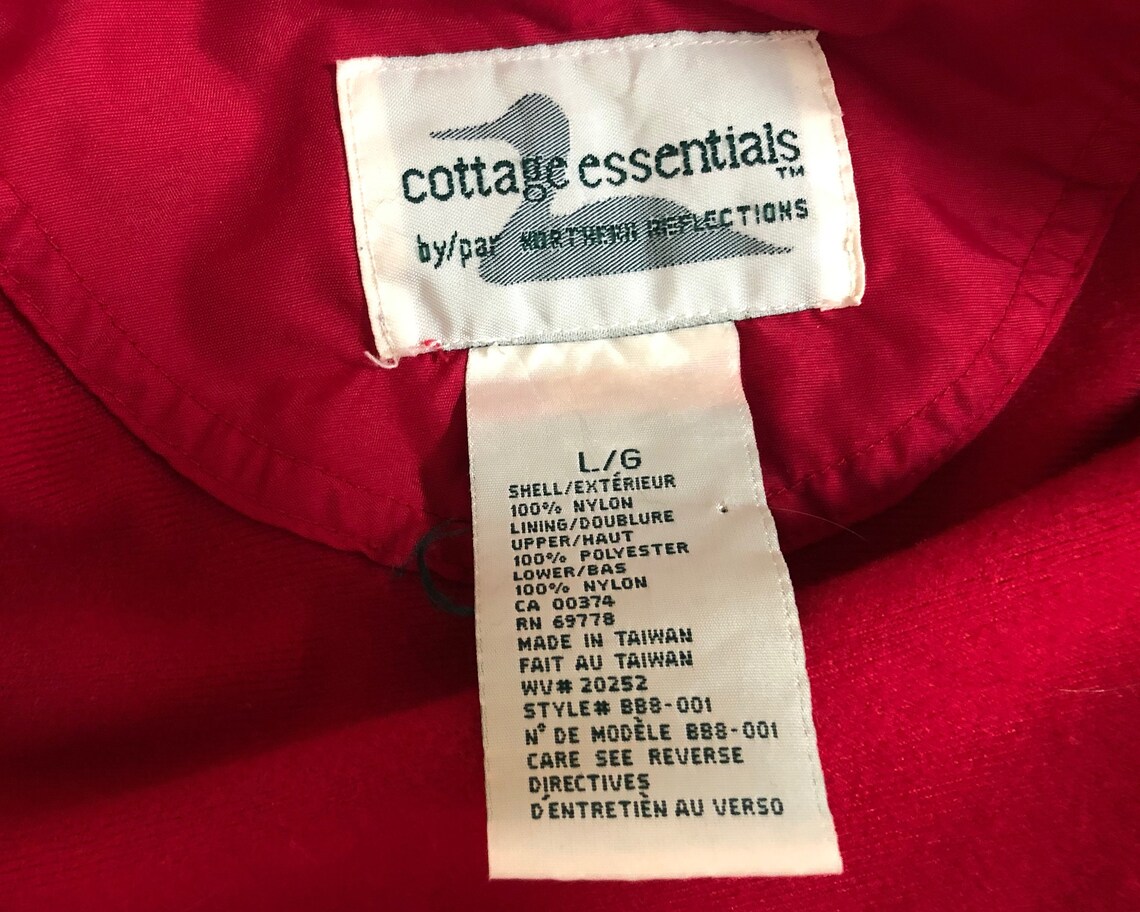 Vintage Coat | Large Red Drawstring Coat | Ski/snow/windbreaker Coat ...