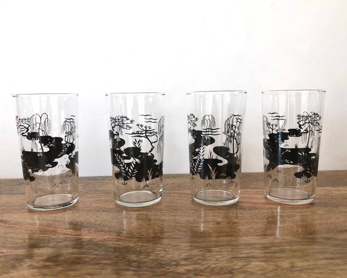 Vintage Glass and Pitcher Set Set of 5 Serving Set | Etsy