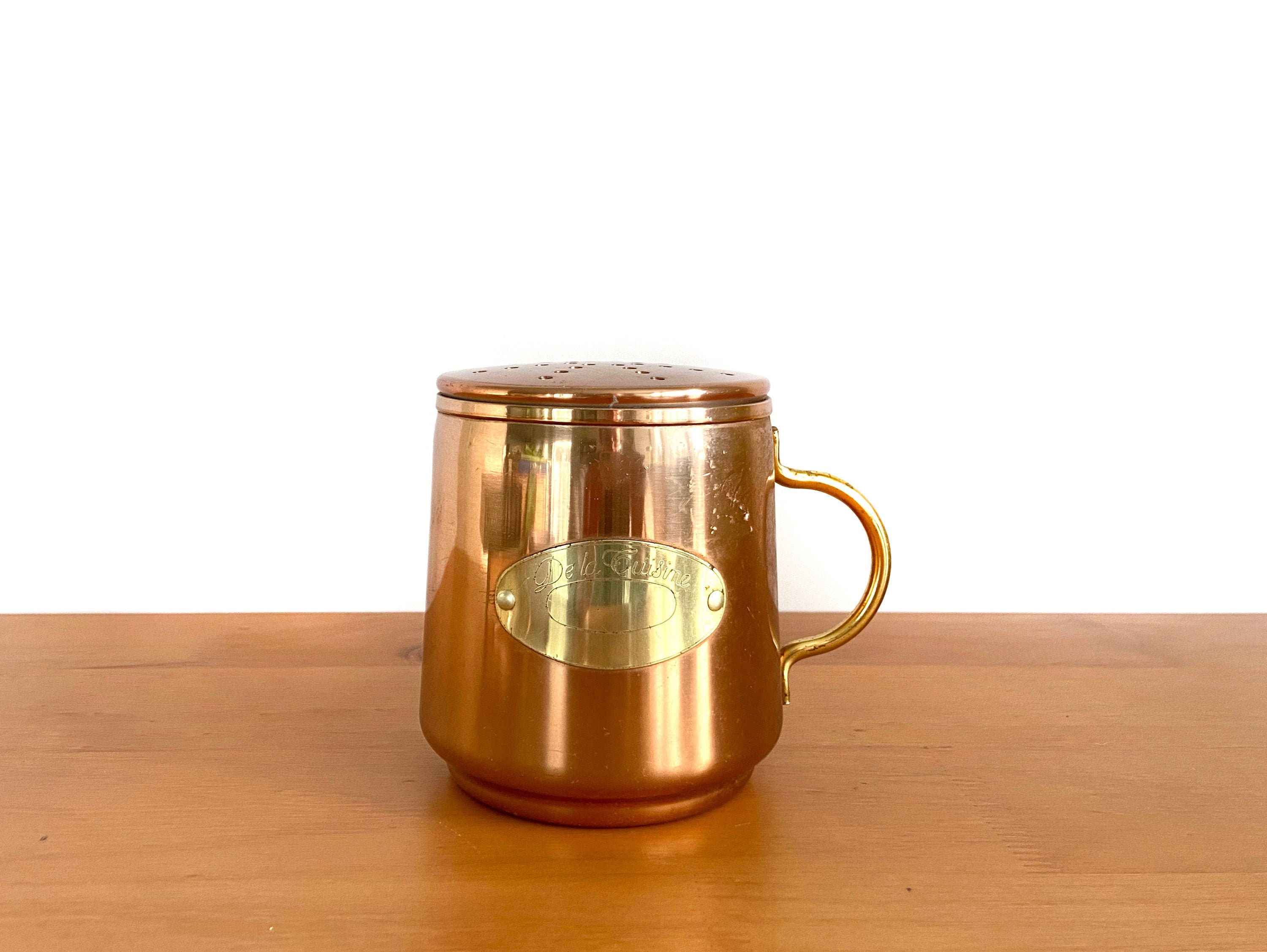 Vintage Flour Dredger Copper Shaker with Lid & Handle | Etsy