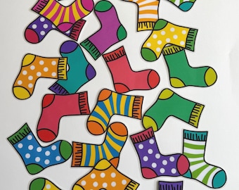 Socks Pattern Matching Game for Kids – Pastel Colors, Printable ...