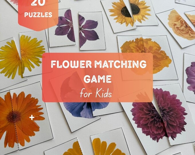 Real Flower Matching Game – Printable Nature Puzzle Cards for Kids ...