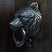 Bear Door Knocker With Ball Ring Cast Bronze With a Rubbed - Etsy