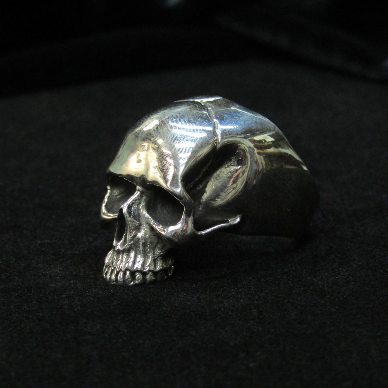Skull Ring Sterling Silver Finish | Etsy