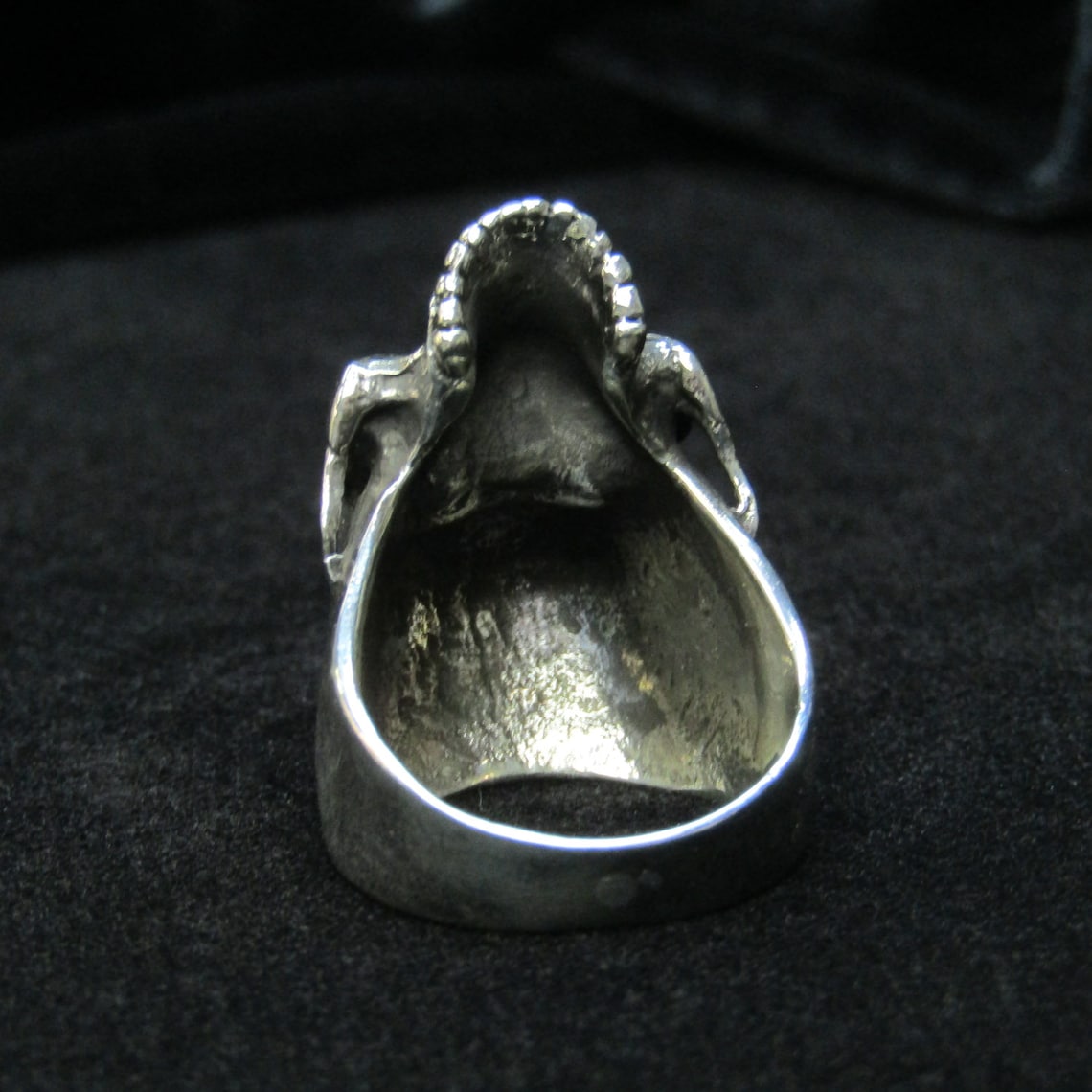 Skull Ring Sterling Silver Finish | Etsy