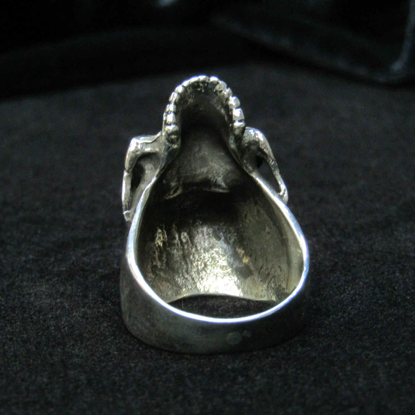 Skull Ring Sterling Silver Finish | Etsy