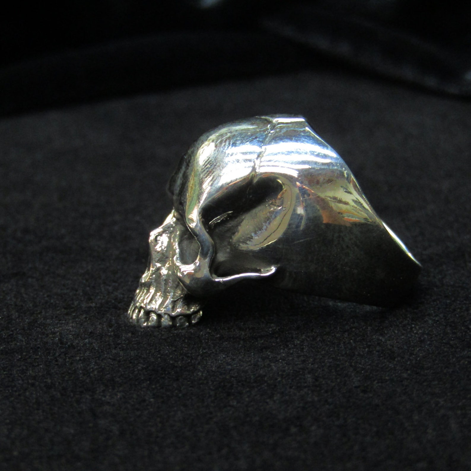 Skull Ring Sterling Silver Finish | Etsy