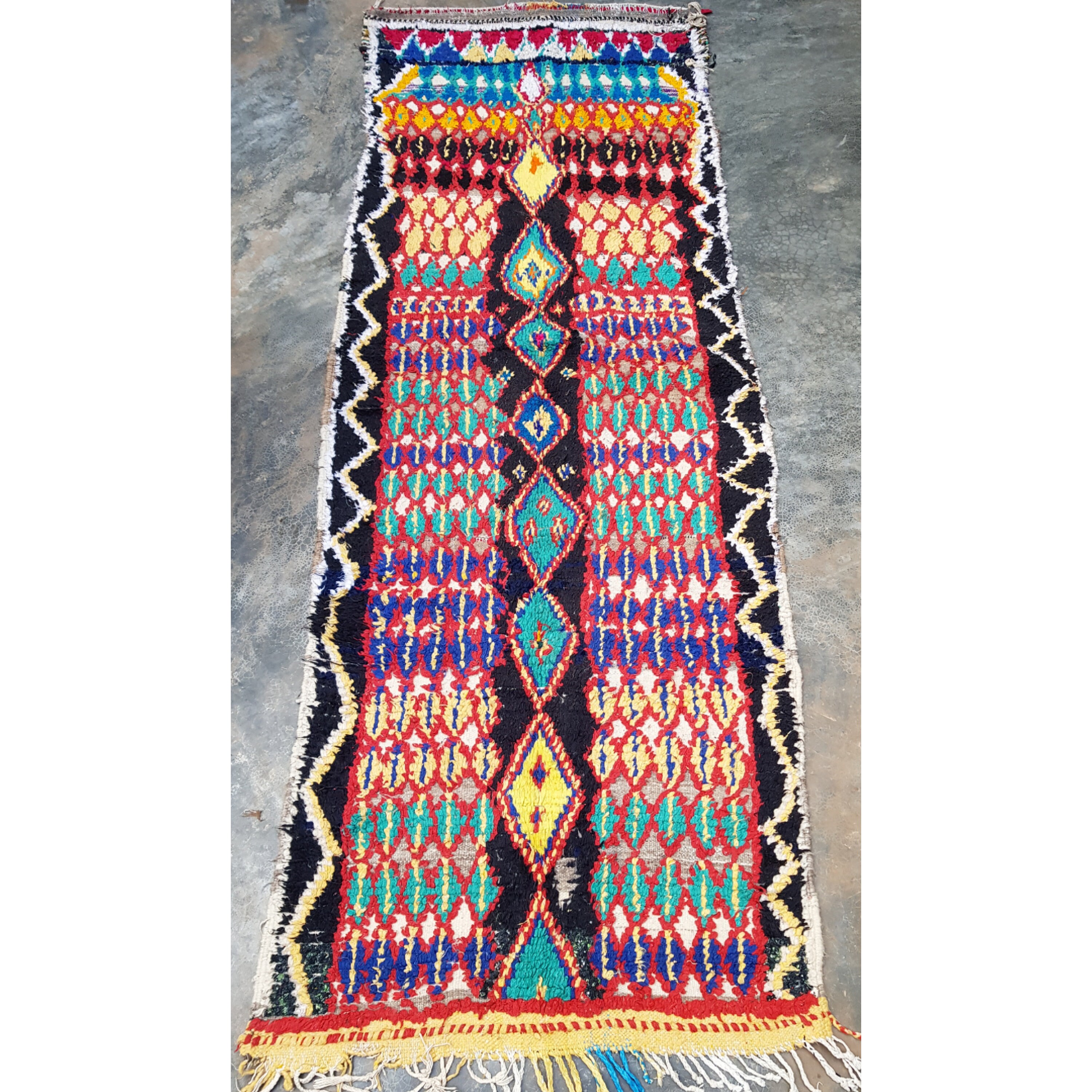 Tapis berbère marocain vintage 255 x 94 cm | Etsy