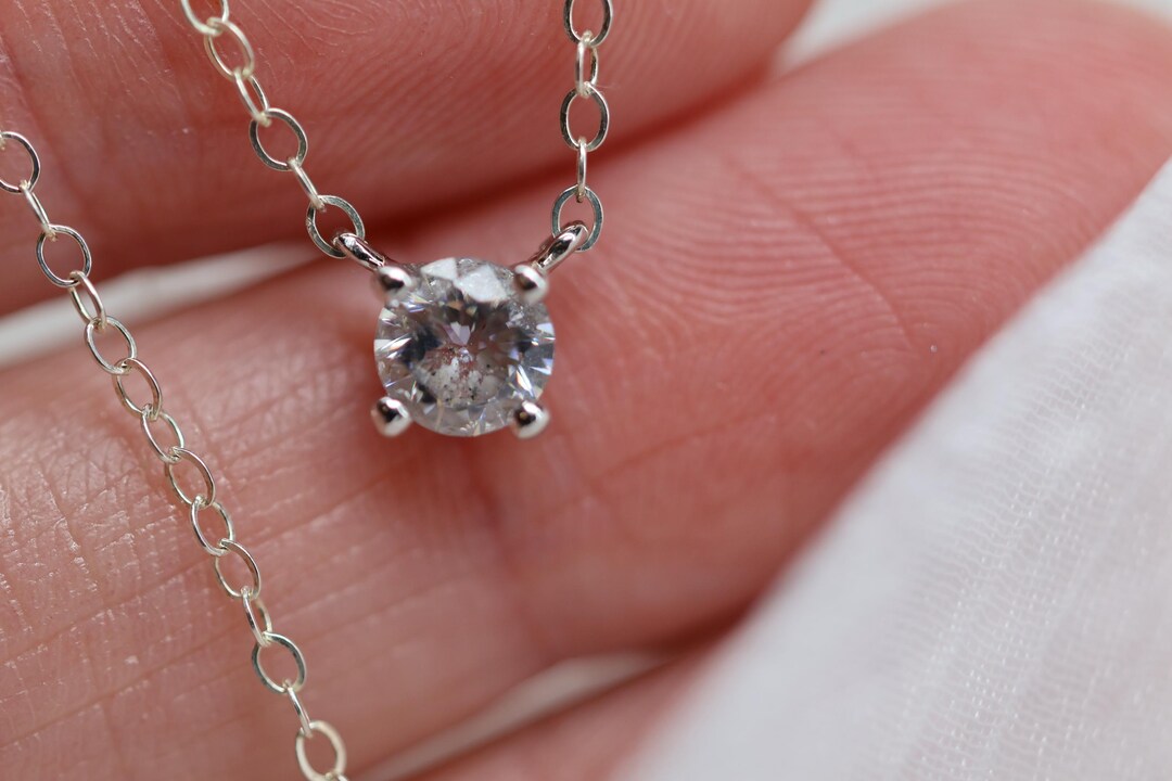 Cremation Diamond Necklace for Ashes, Pet Memorial Cubic Zirconia ...