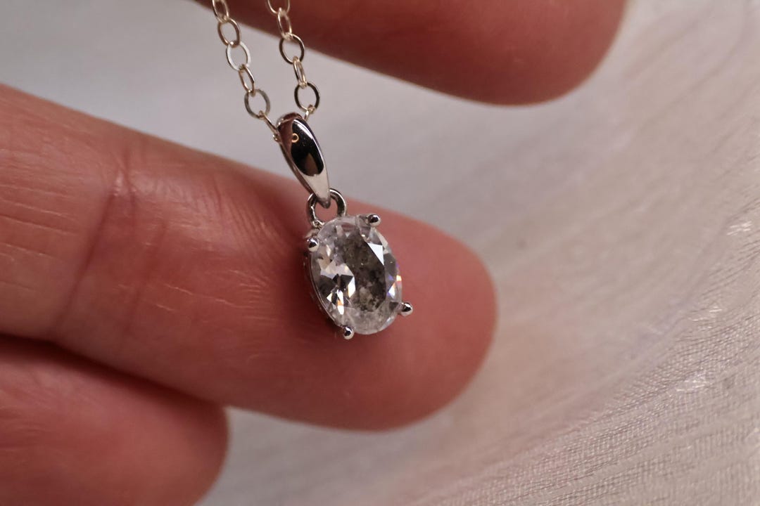 1 Carat Elongated Oval Cremation Diamond Necklace, Pet Ashes Keepsake ...