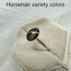 Lock of Hair Keepsake Ring, Black Resin Stone, Dog Fur, Cat Fur ...