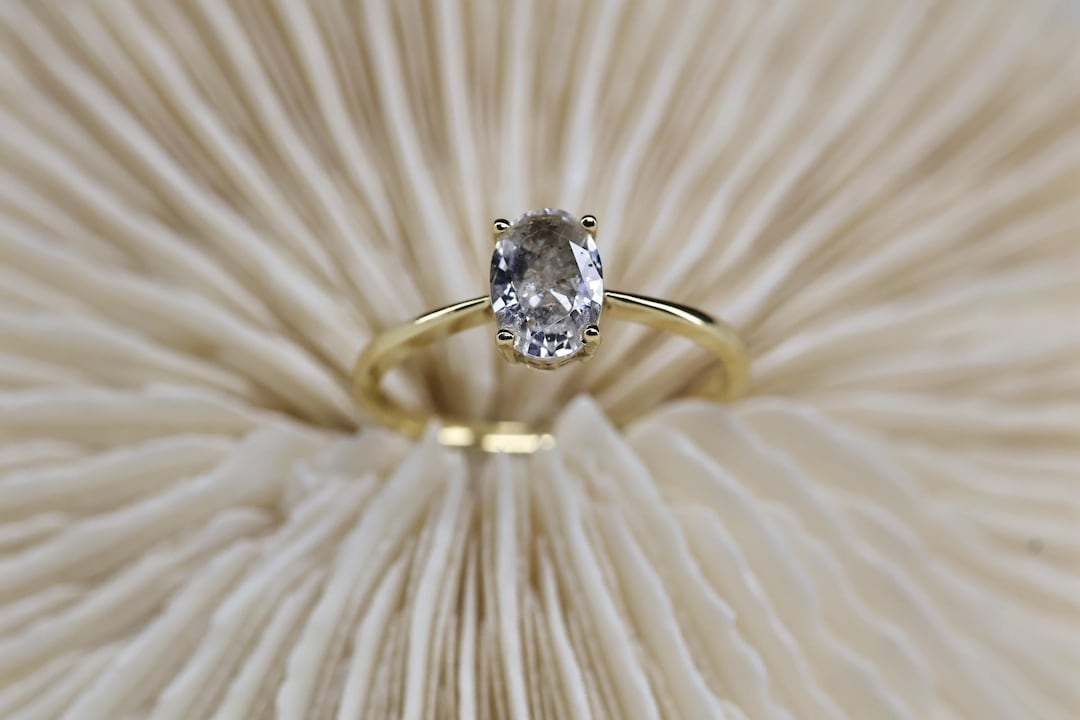 Elongated Oval Cremation Diamond Ring – 1 Carat CZ Memorial Ring – Pet ...