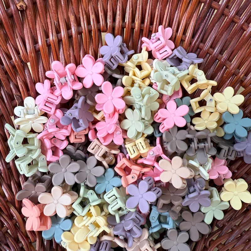 Mini Flowers Hair Clips - Etsy