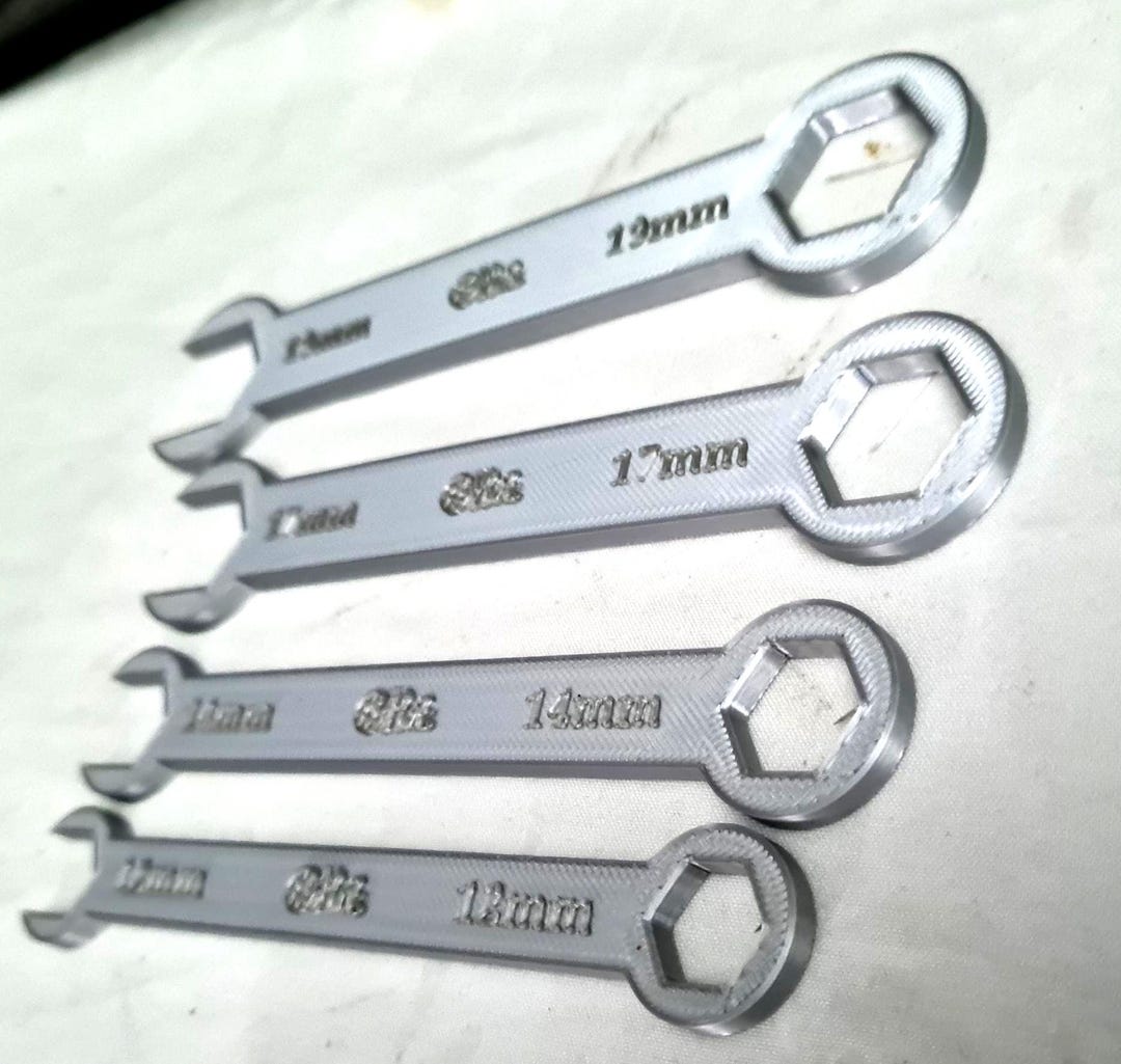3D Printable Metric Spanner Set STL Files – Sizes 6mm to 20mm ...
