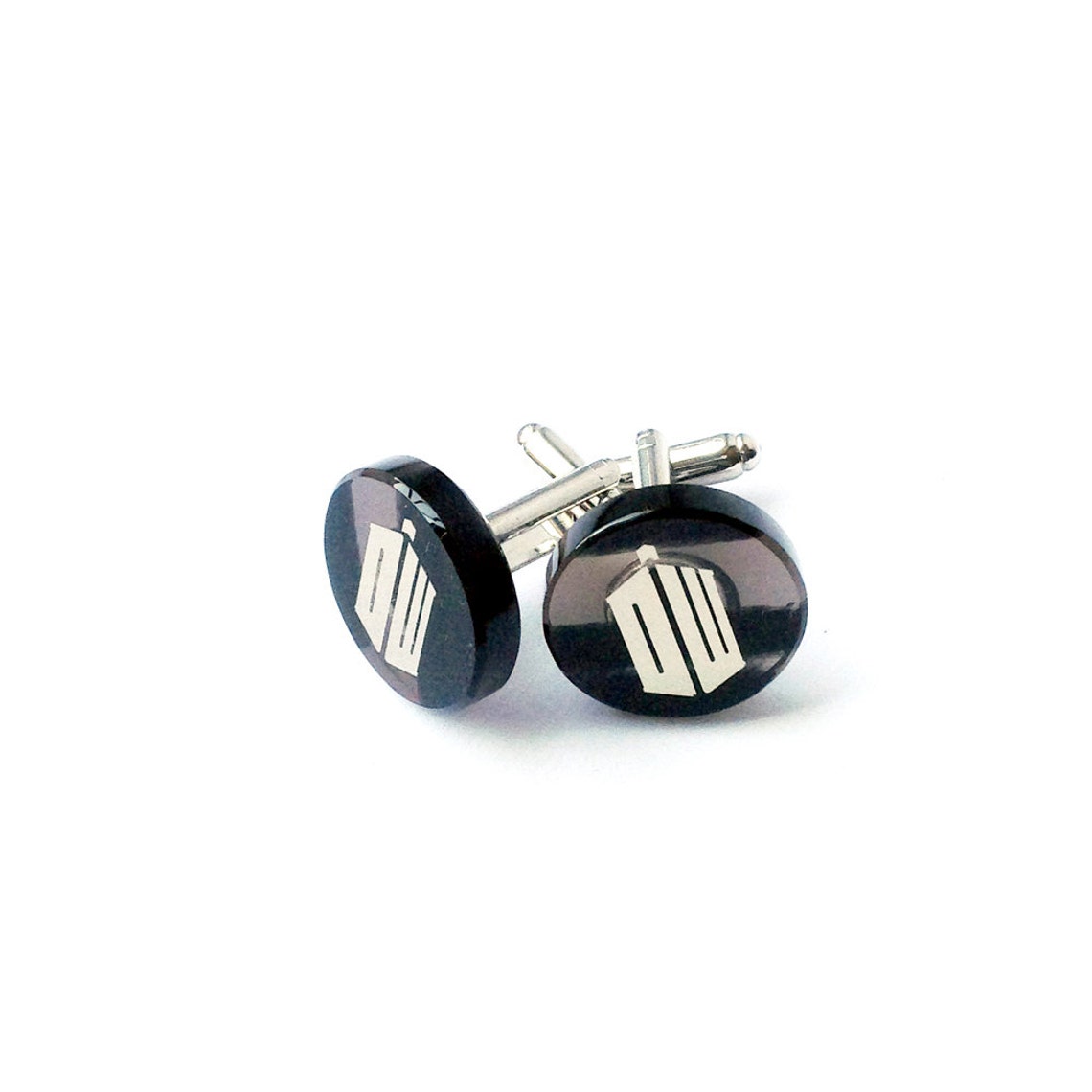 Dr. Who Sign Cuff Links Made of Natural Obsidian Superhero - Etsy