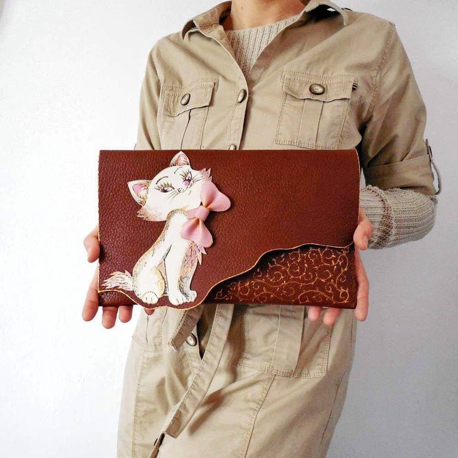 Marie the Aristocats Leather Purse Leather Clutch | Etsy