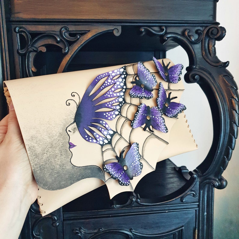 Painted Butterflies Bagbutterflies Clutchunusual Bagart to - Etsy