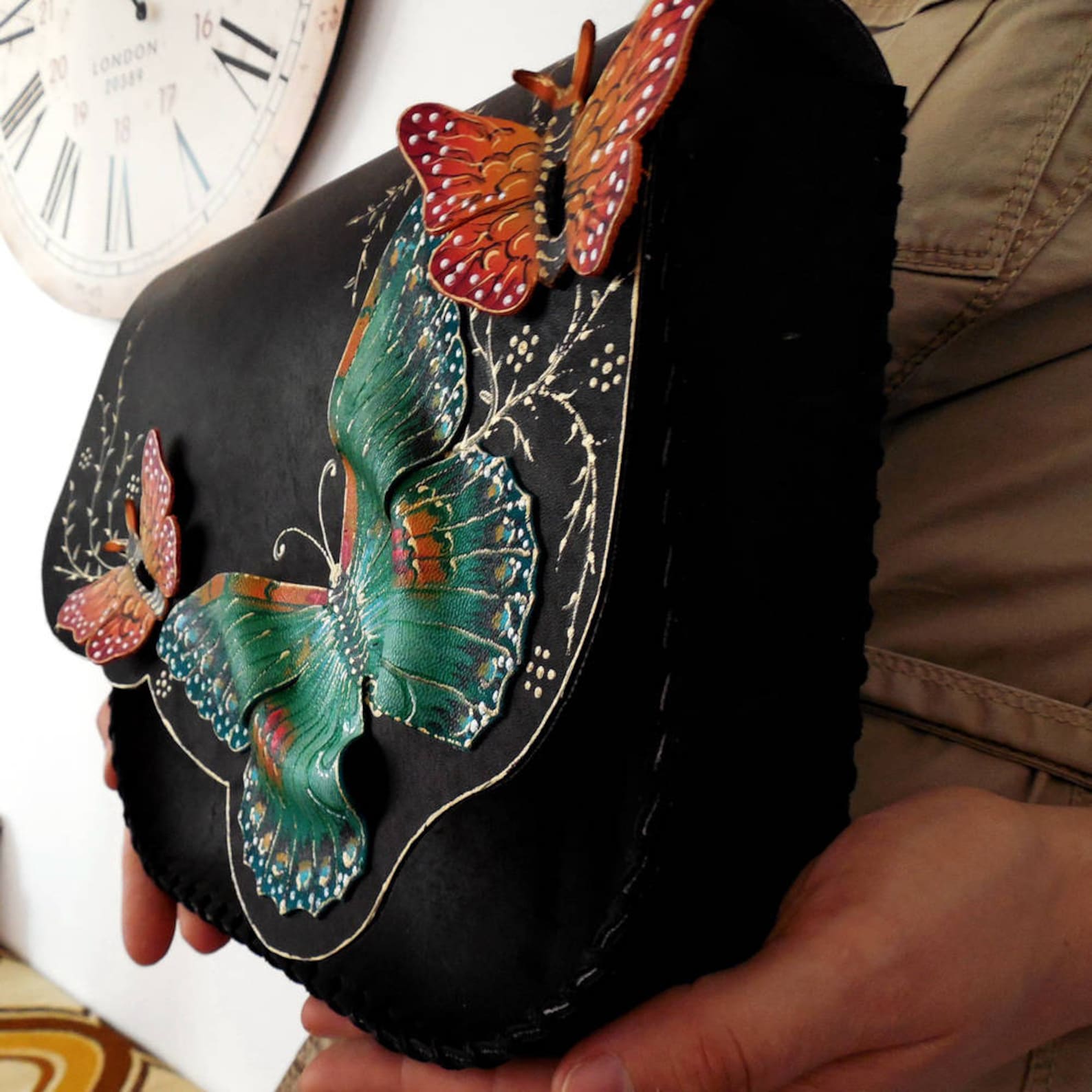 Butterfly Bag, Butterfly Saddlebag , Butterfly Crossbody, Leather Bag ...