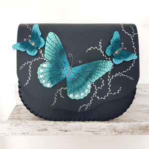 Butterfly Bag, Butterfly Saddlebag , Butterfly Crossbody, Leather Bag ...
