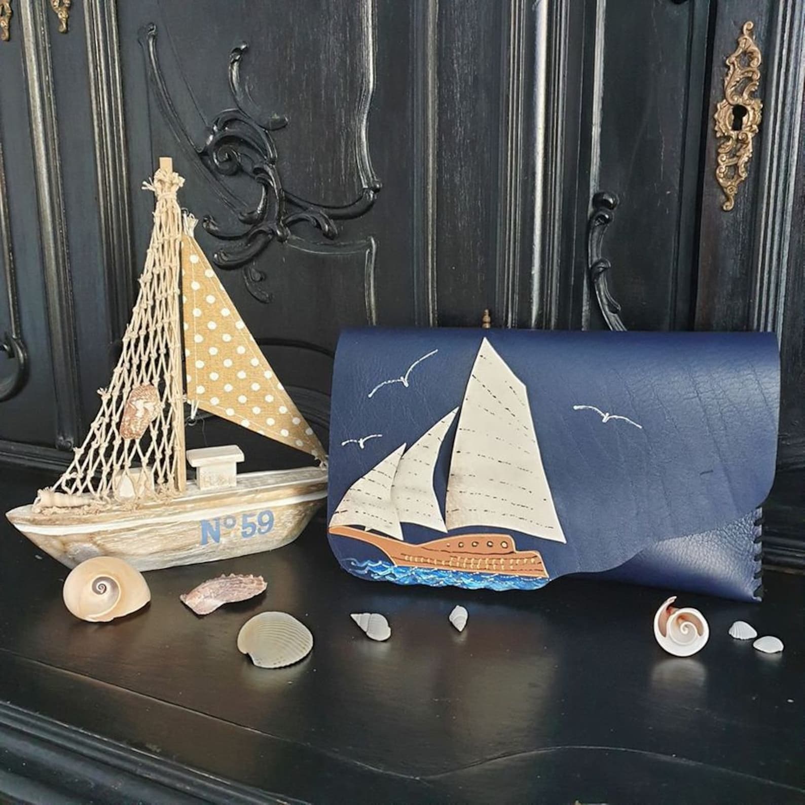 Sail Boat Bag nautical Purse Nautical Leather Bag Sailing | Etsy