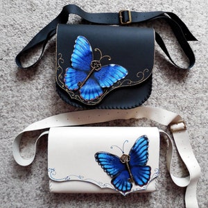 Morpho Butterfly Bag Blue Butterfly Bag Painted Butterfly Purse ...