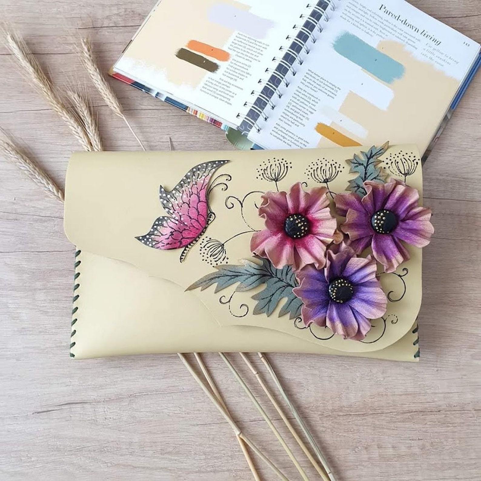 Summer Bag Floral Clutch Purse Spring Bag Summer Purse Anemone - Etsy